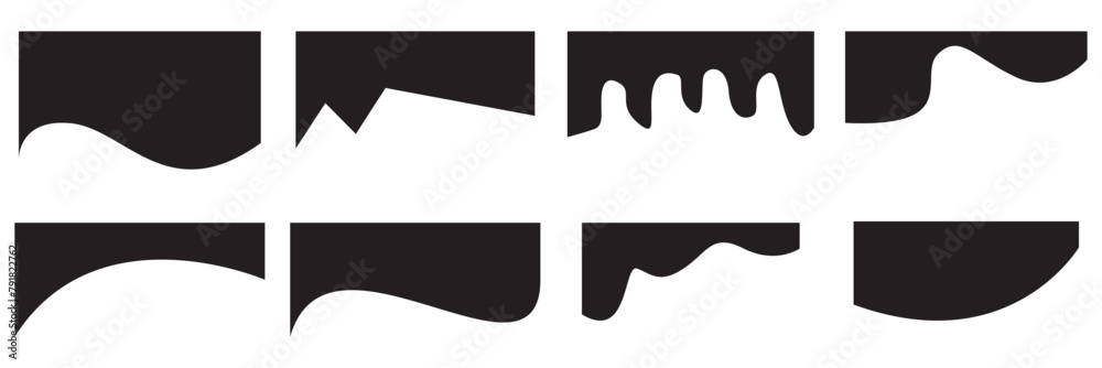 Border shape for website design. Vector banner header and separator ...