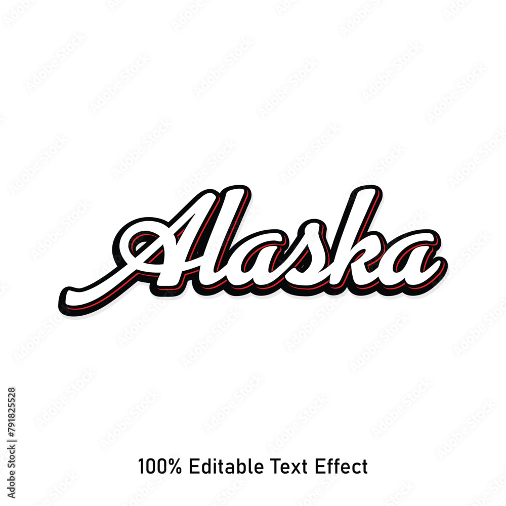 Alaska text effect vector. Editable college t-shirt design printable ...