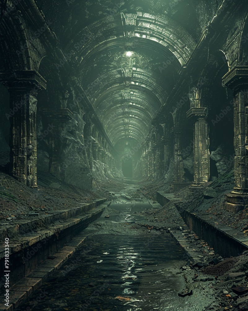 An abandoned subway line rediscovered by urban explorers, leading to ...