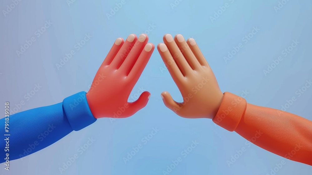 Creating a teamwork, friendship, support, and cooperation digital ...