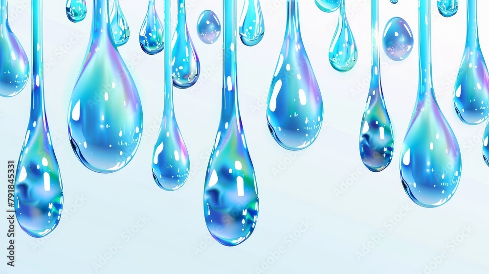 Gel texture with clear liquid. Dripping jelly serum or cream on white ...