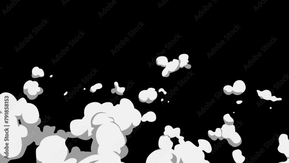 2D FX SMOKE Motion Graphics Elements Pack, hand-drawn animation of ...