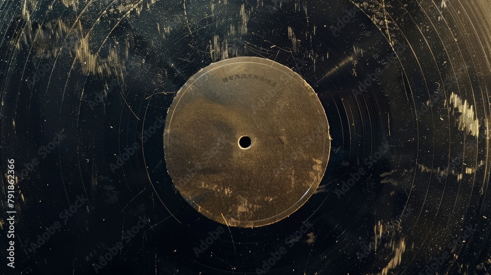 The background of the mockup is a worn grunge vinyl texture with an old ...