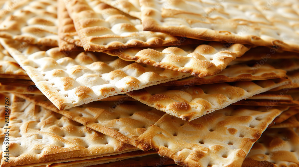 Matzah with Festive Decorations, Pesach celebration, Jewish Holiday ...