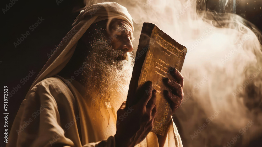 Moses Receives Ten Commandments Imagery., Pesach celebration, Jewish ...