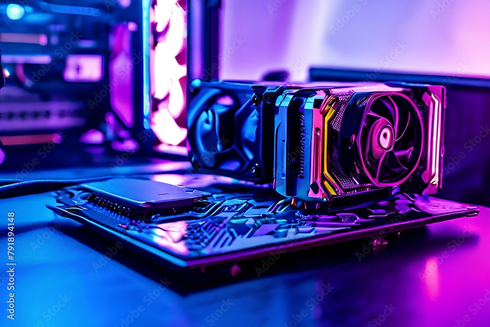 video gaming fast fps graphics card or board hardware for gamers PC or ...