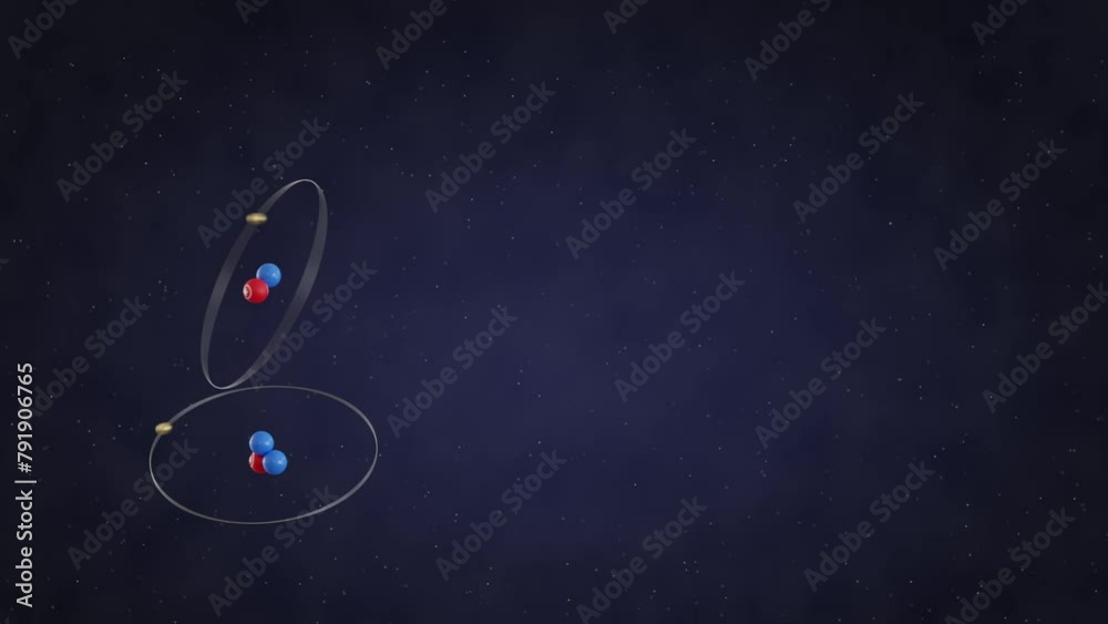Schematic animated video of nuclear fusion. One Deuterium and one ...