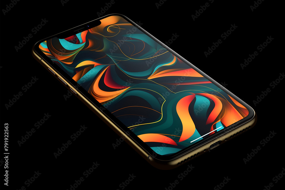 Abstract wallpaper design for smart phone or tablet. Modern progressive ...