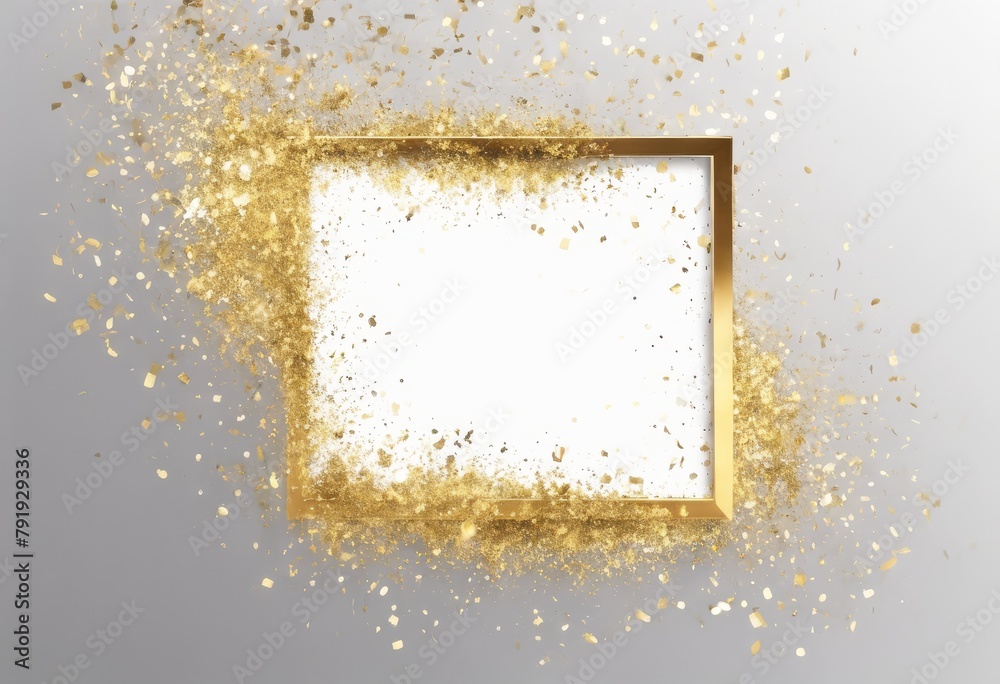 'Foil Frame gold frames splatter stroke confetti transparent glitter ...