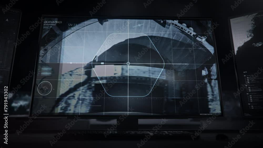 Satellite Surveillance Radar Scan Via Modern Spying Technology. Huge ...