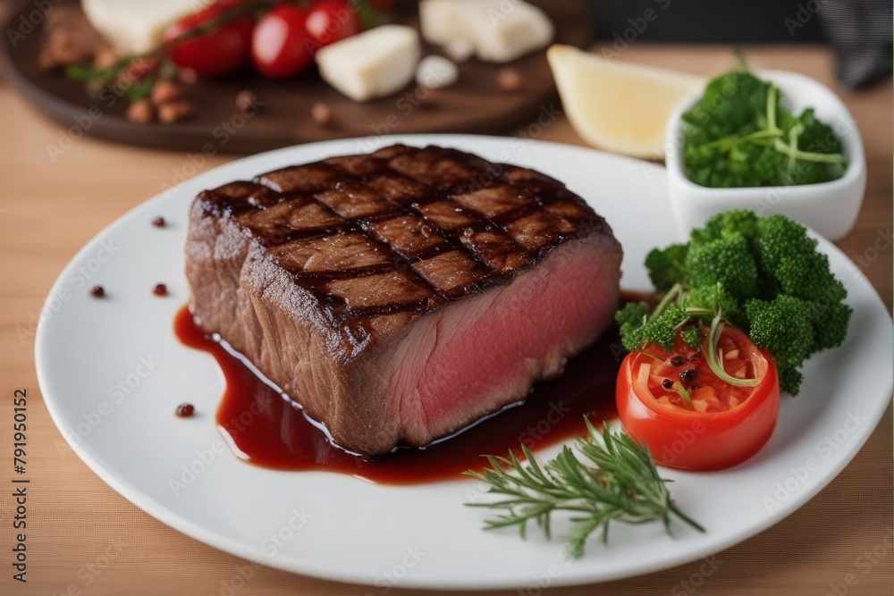 'fillet steak beef meat isolated raw white fresh food red background ...