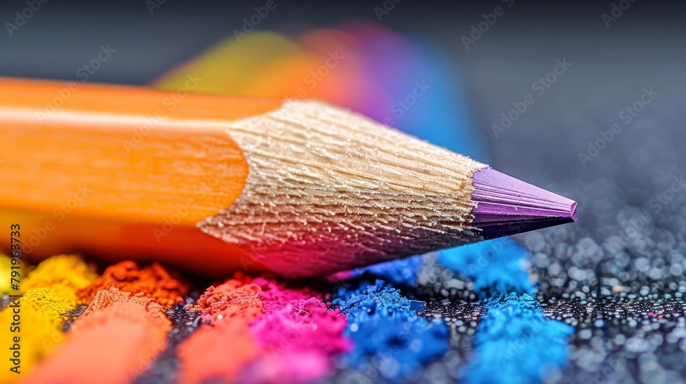Objects: A coloring page of a simple pencil with a sharp tip Stock ...