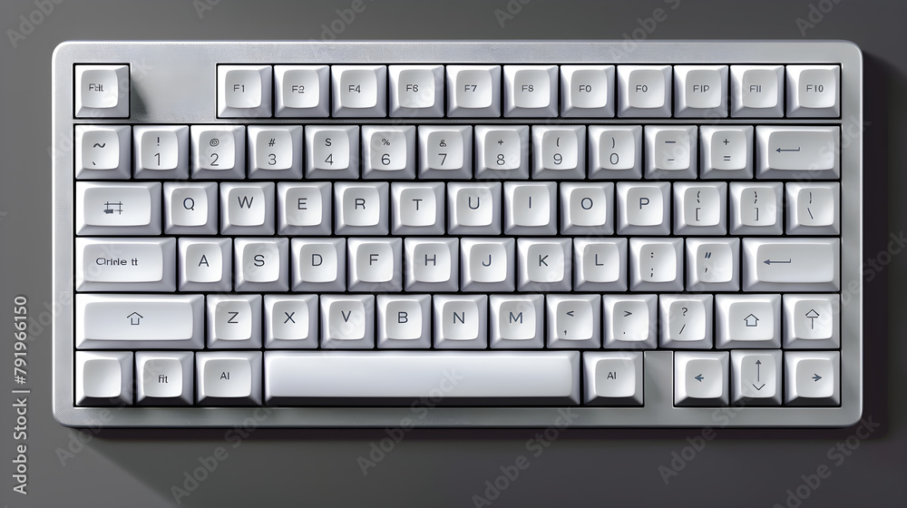 Ergonomically Designed QWERTY Computer Keyboard with Alphanumeric and ...