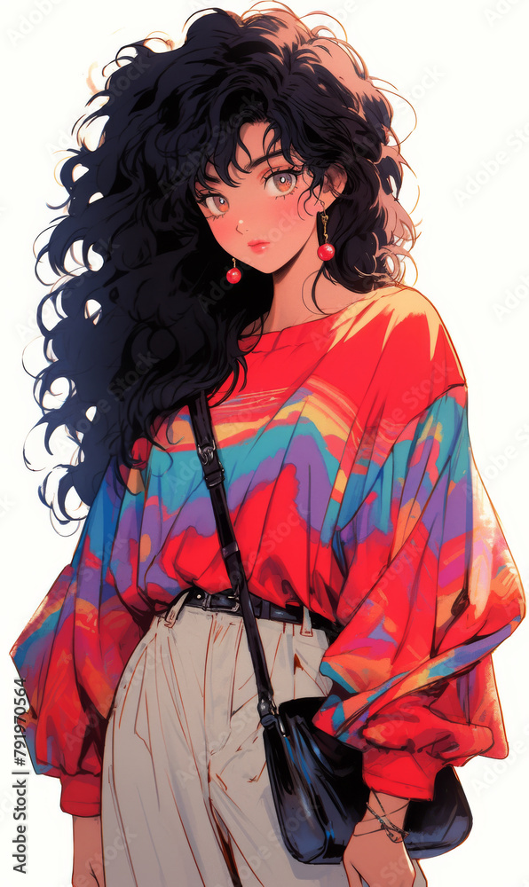 Beautiful young woman, posing as a professional high fashion photo ...