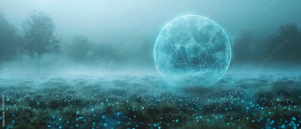 Global network connecting digital art from around the world. Concept ...