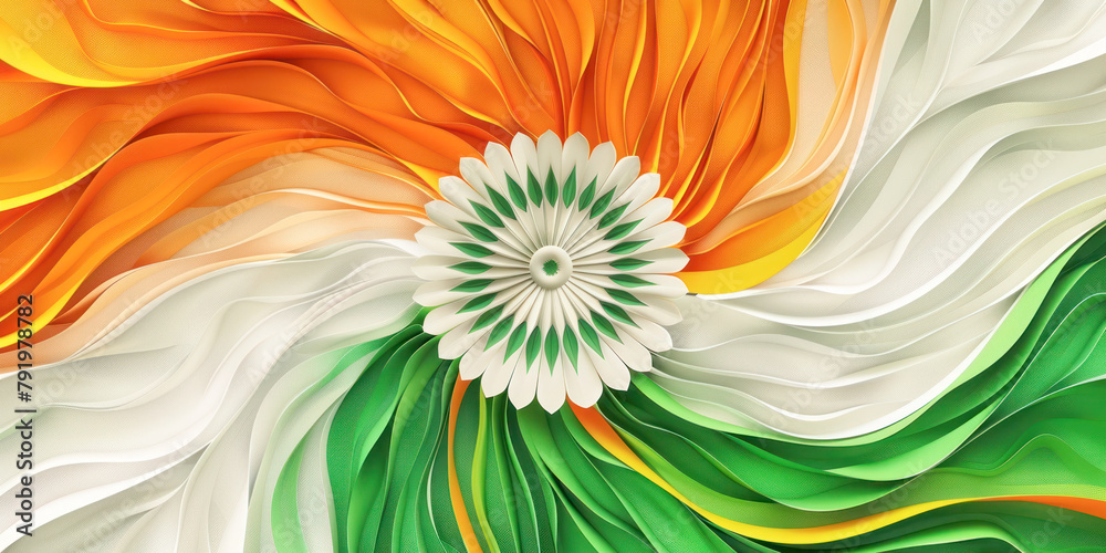 A visual representation of India's Independence Day, featuring an ...