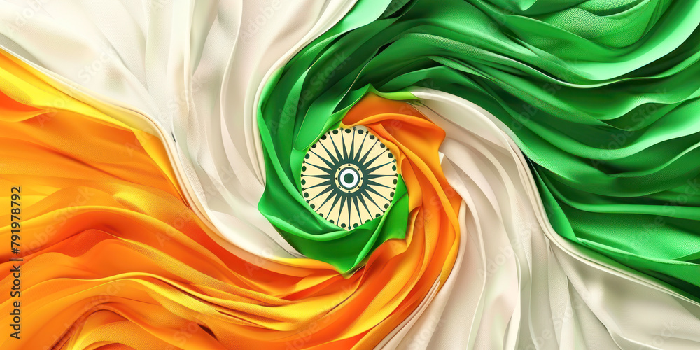 A visual representation of India's Independence Day, featuring an ...