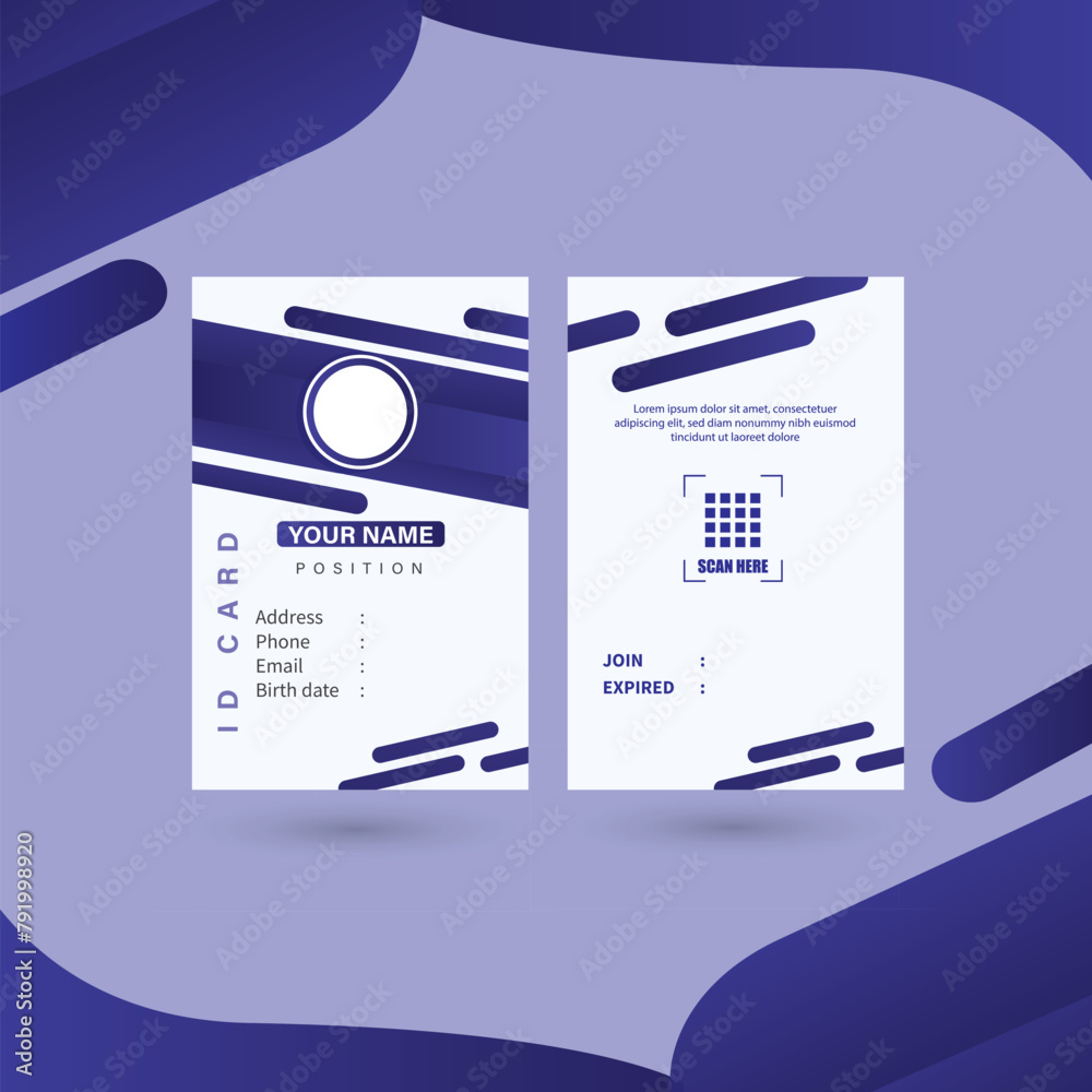 Id card background design for Corporate identity Stock Vector | Adobe Stock