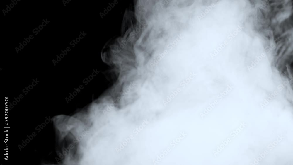 Abstract white smoke in slow motion. Smoke, Cloud of cold fog in light ...