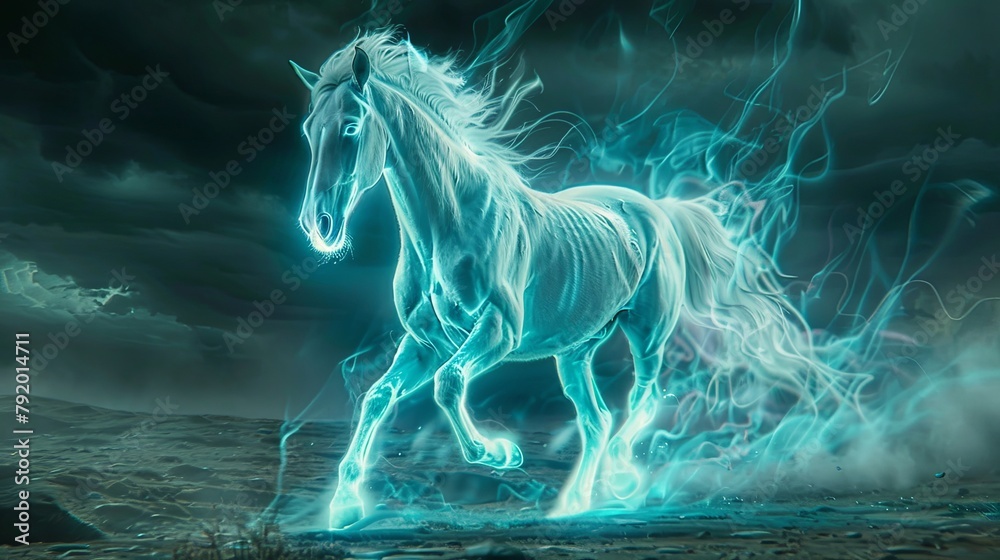 A mystical horse that symbolizes the power of the natural element. A ...