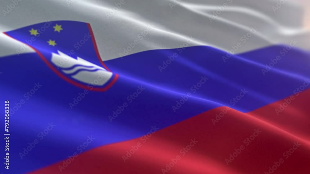 White Blue And Red Slovenia Flag Evokes National Pride And Unity ...