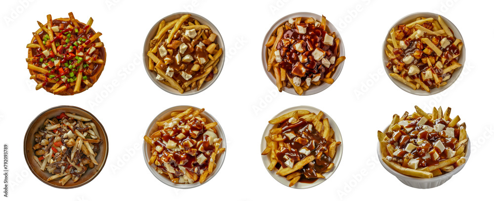 Canadian poutine with cheese curds and gravy cut out png on transparent ...