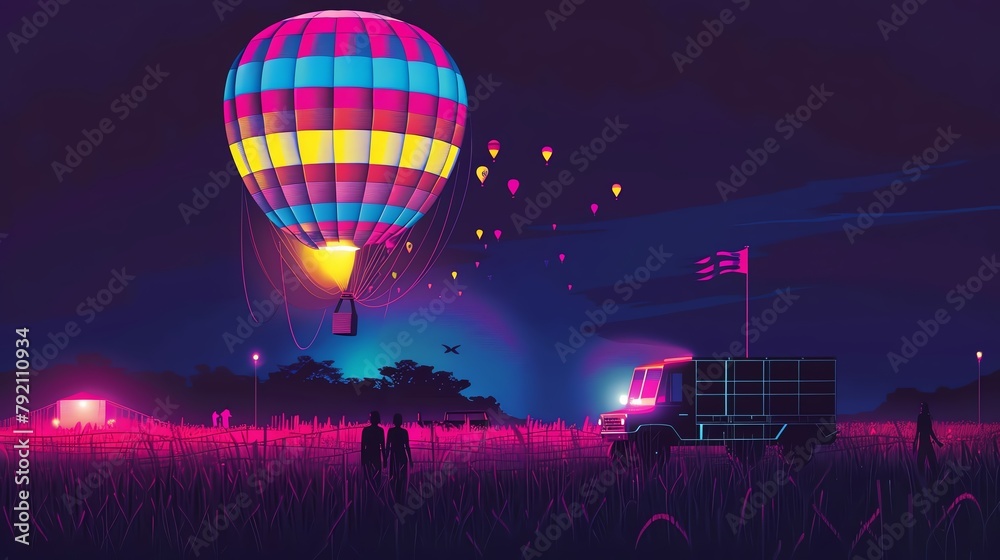 Miniature hot air balloons powered by fireflies carried messages of ...