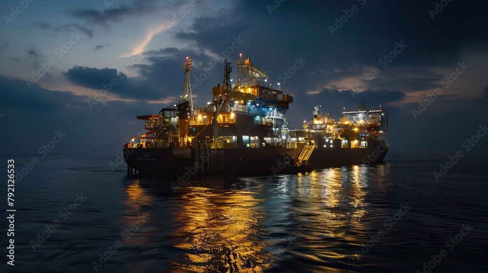 Floating Production Storage and Offloading vessel, Angola. Offshore ...