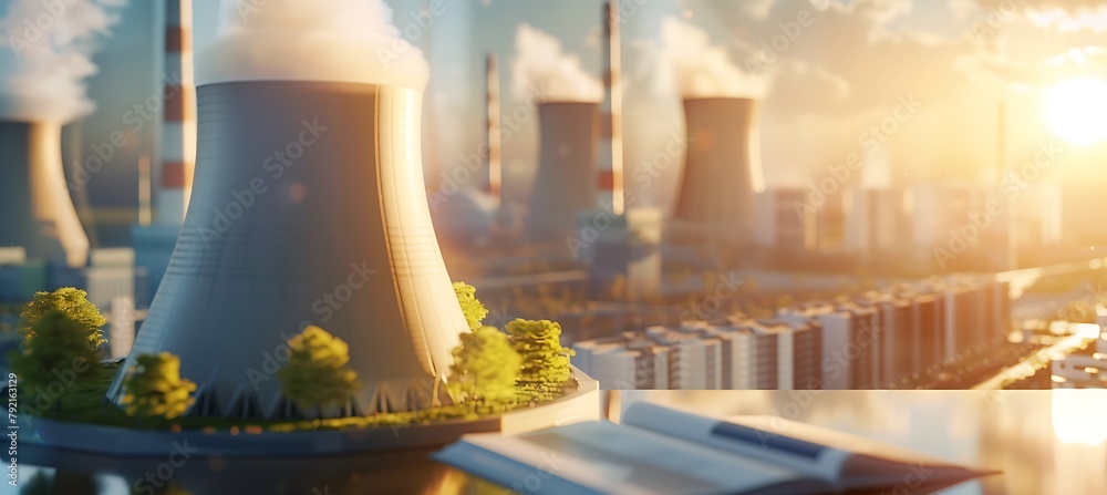 Cutting-edge Nuclear Reactor Technology: Ultra Wide Banner Illustrating ...