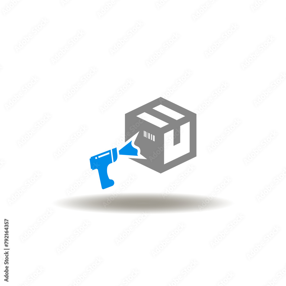 Vector illustration of box or package, or parcel, or cardboard and ...