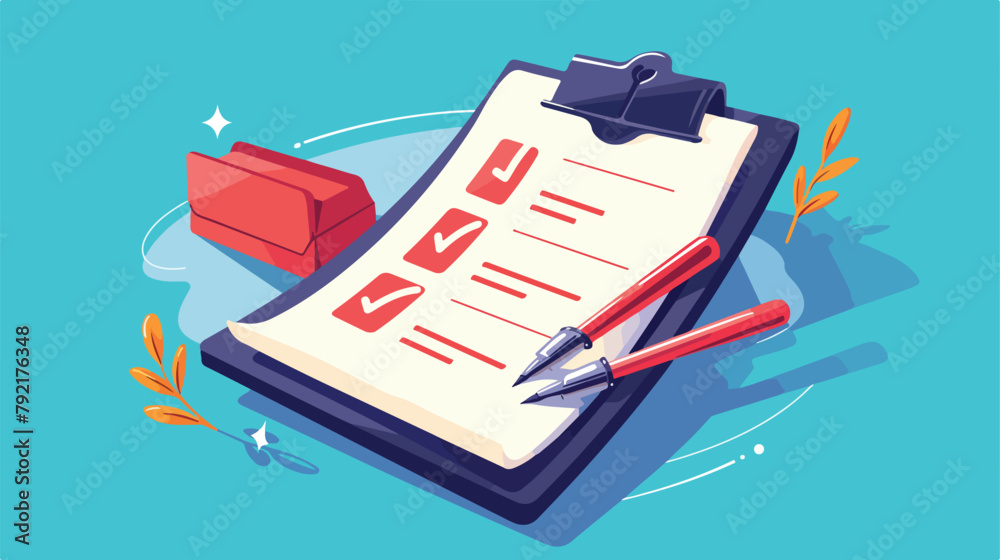 Rounded check list check mark icon. Vector illustra Stock Vector ...