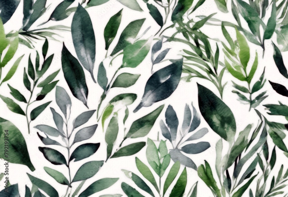 'Seamless watercolor frame background Hand pattern floral Fabric white ...