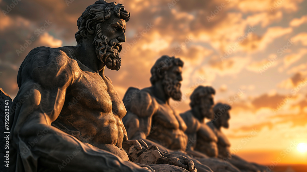 Stoic masculine muscular man, 4k HD, ethereal yet realistic, dark ...