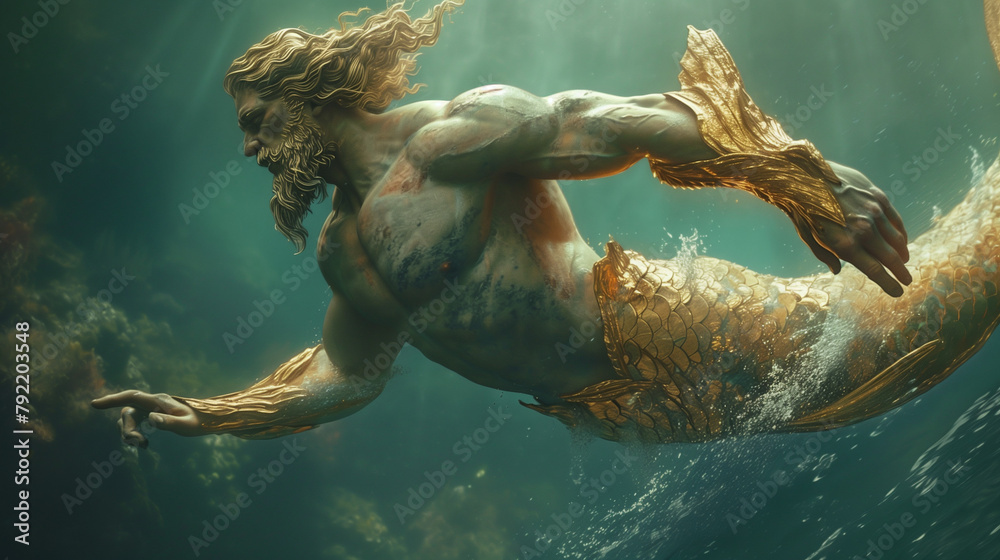 Stoic masculine muscular man, 4k HD, ethereal yet realistic, dark ...