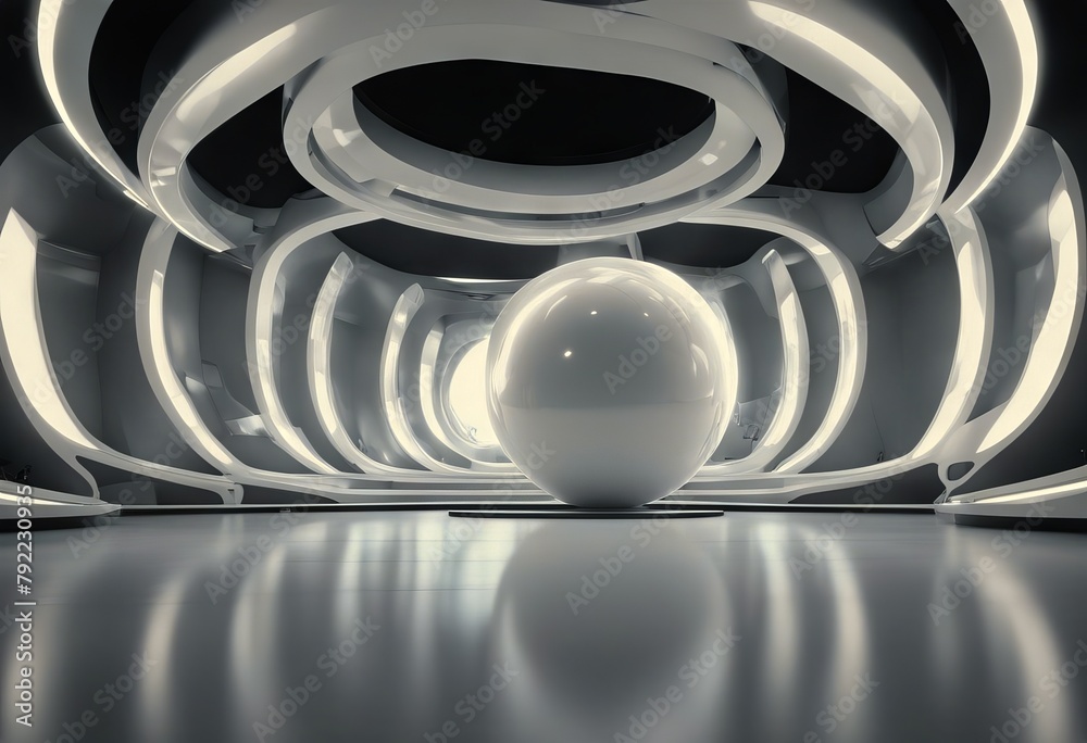 abstract spherical (3d light background white source panorama ...