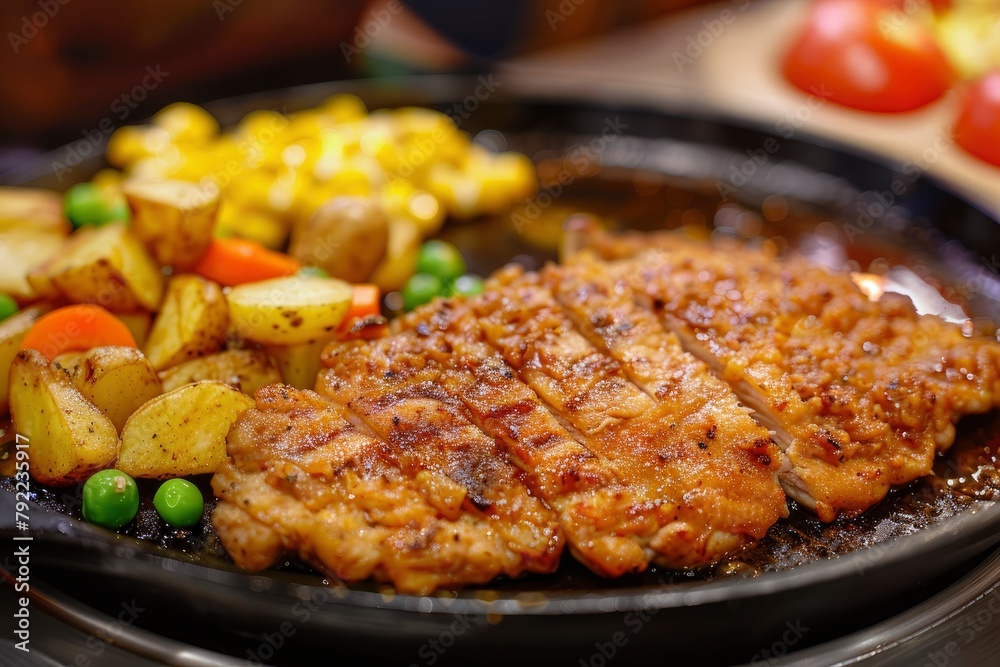 Double portion of original chicken steak menu with additional pieces of ...