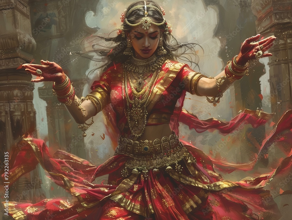 goddess Kali Ma performing the dance of creation, preservation and ...