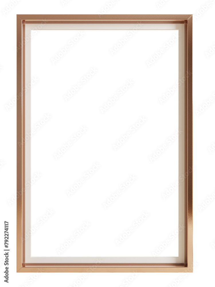 Copper frames mockup template isolated on transparent background 3d PNG ...