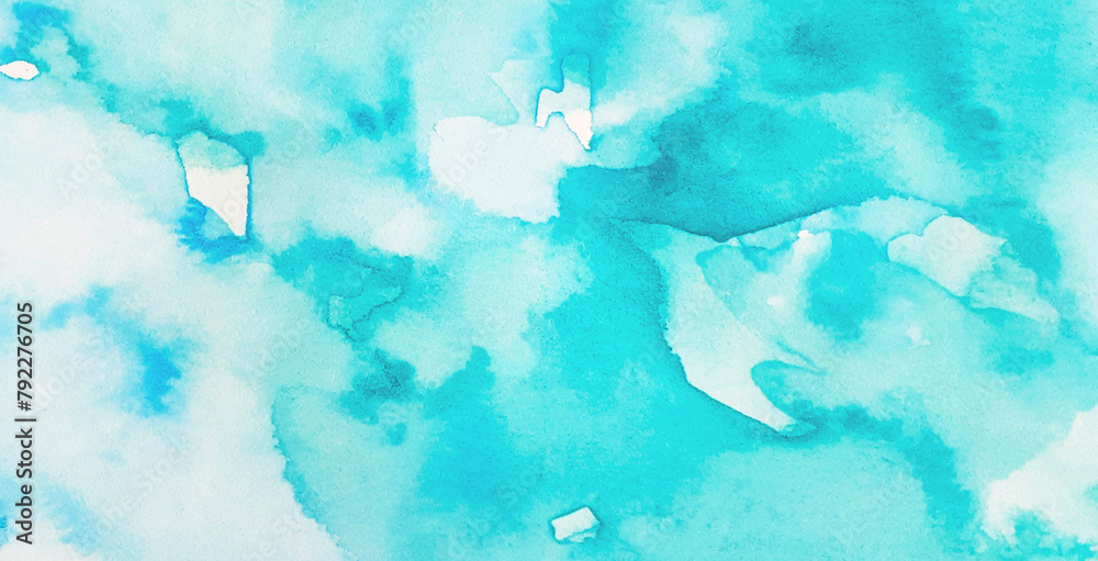 水彩で描いた青色の水テクスチャ背景素材 Stock Illustration Adobe Stock