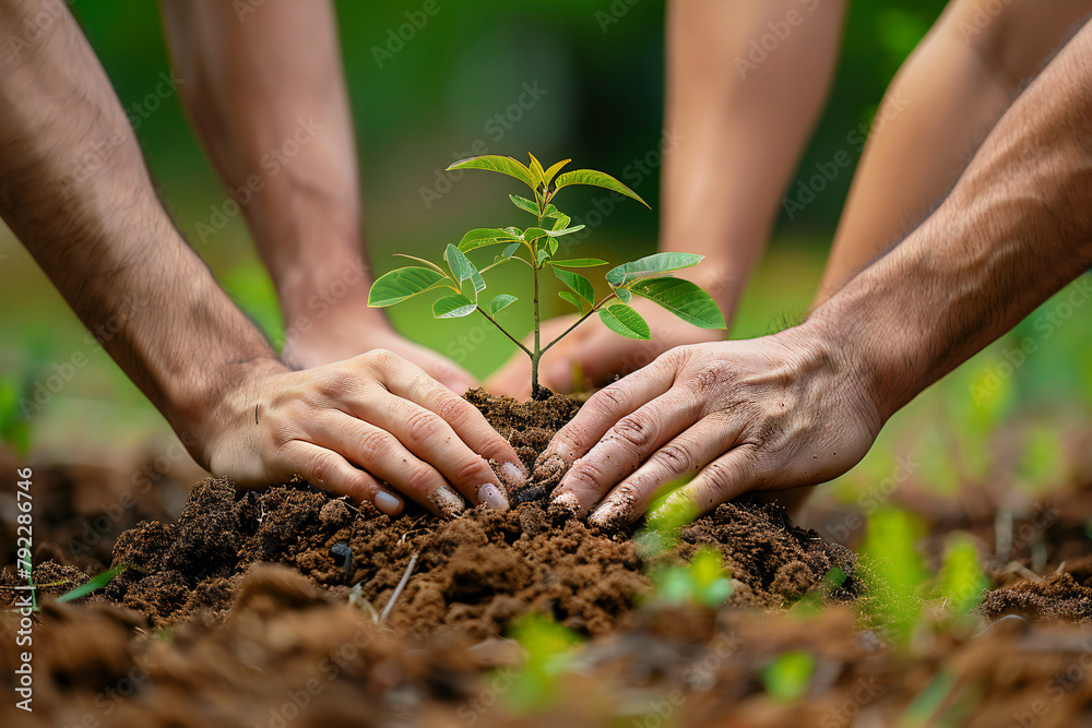 joins hands together for plant a tree, World environment day global ...