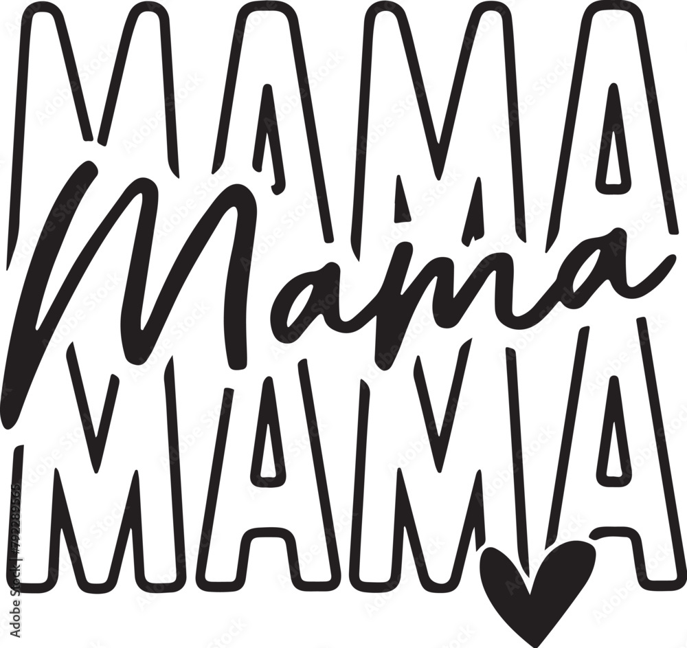 Mama Love Svg, Leopard Print Mama Svg, Mama Heart Svg, Mama Svg in ...