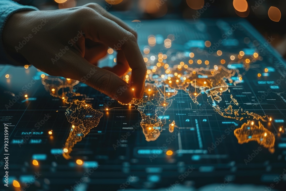 Zoomed-in on a supply chain manager mapping out logistics strategies on ...