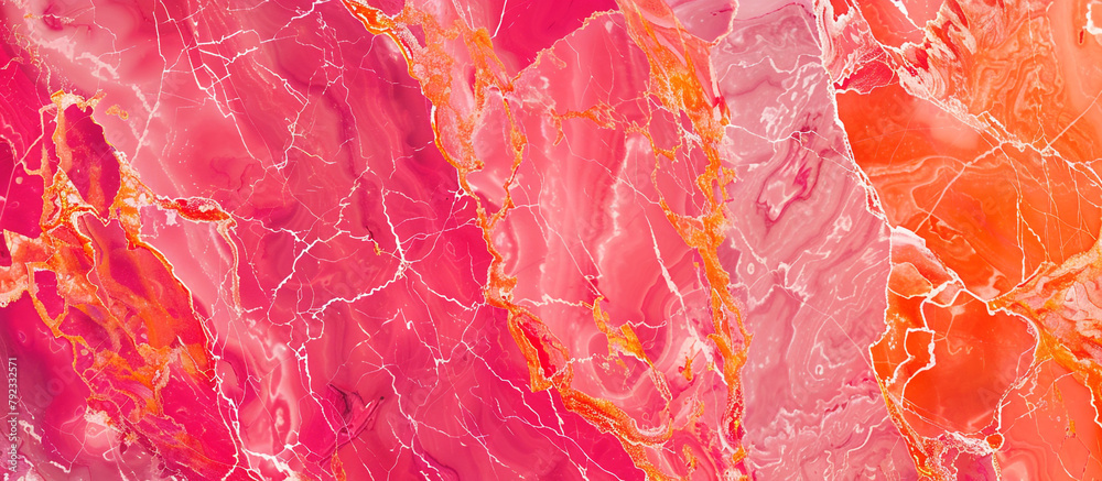Bright coral marble texture with vibrant pink and orange veins, perfect ...