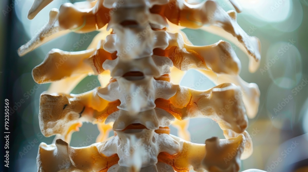 The strong straight spine is the backbone of the body providing ...
