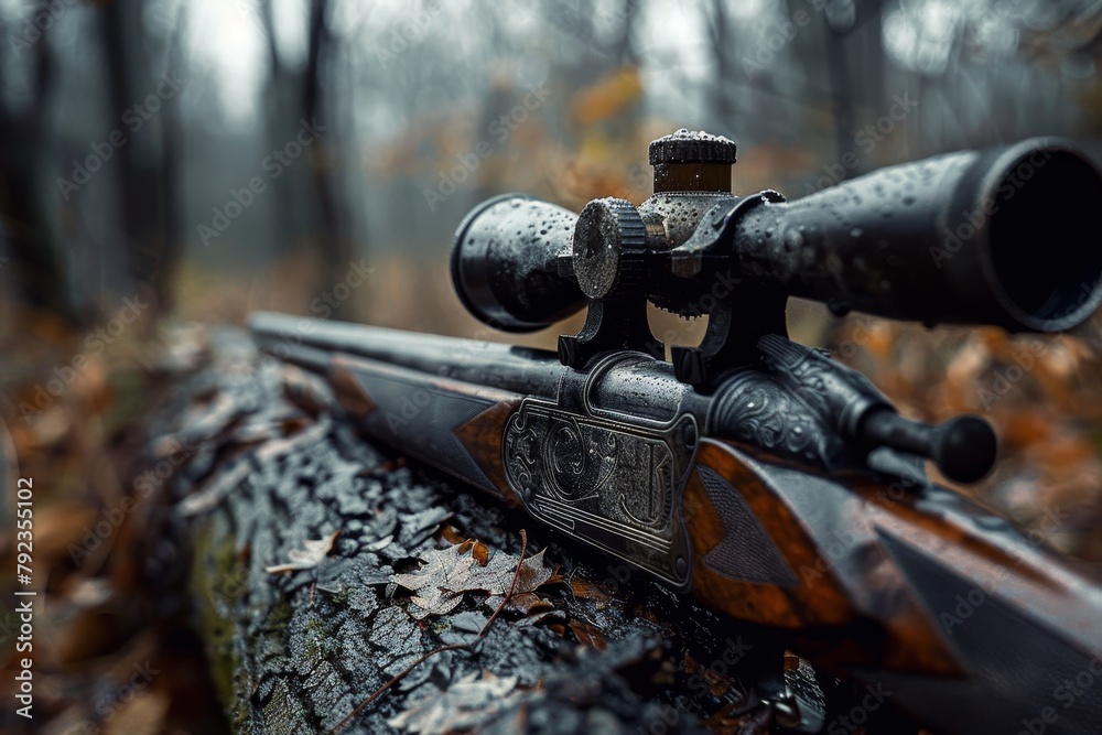 Muzzleloading rifle with blackpowder and scope is perfect for hunting ...