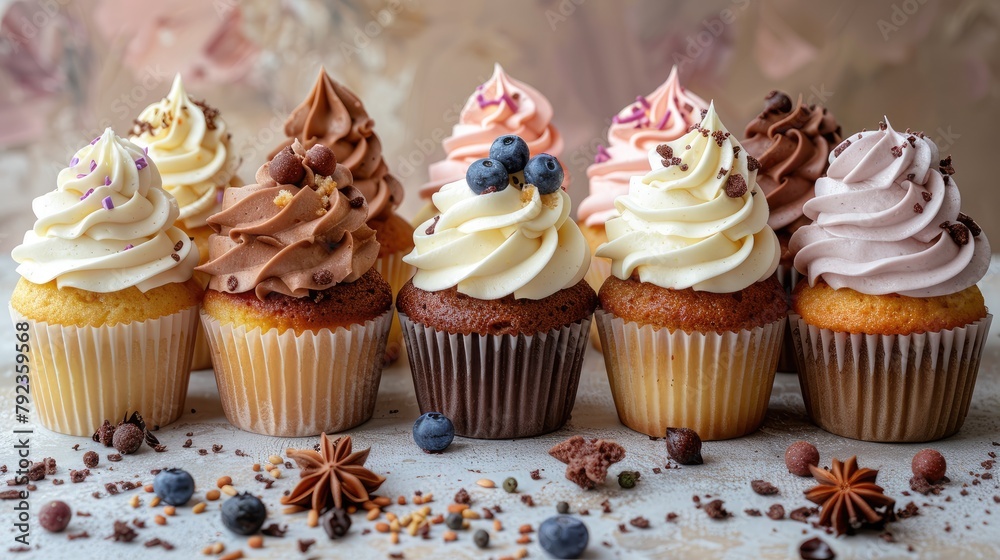 cupcake muffin with icing frosting on transparent background cutout png ...