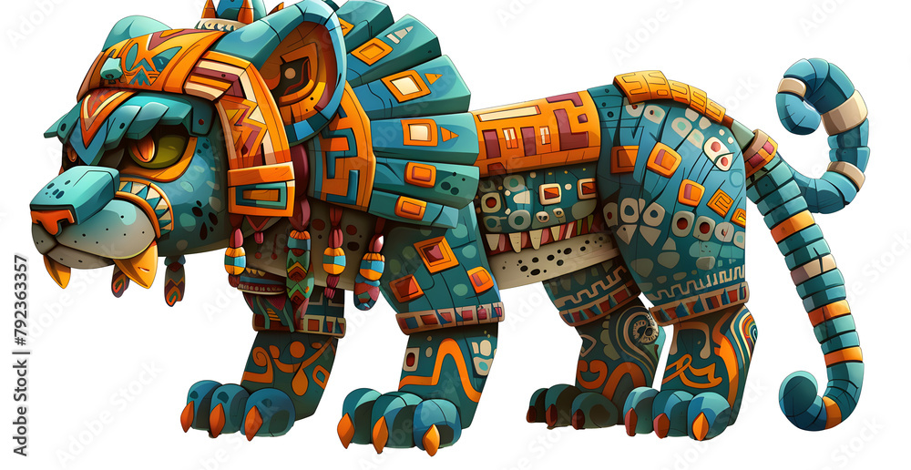 ภาพประกอบสต็อก Olmec god Jaguar God (The jaguar was a symbol of ...