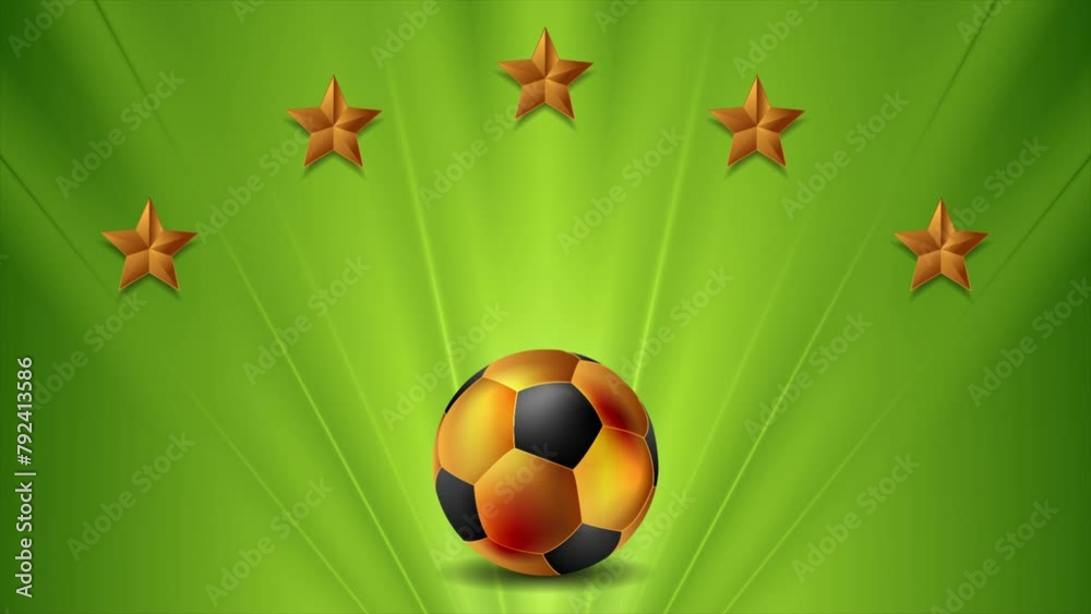 Luxury sport football background with golden stars and soccer ball ...
