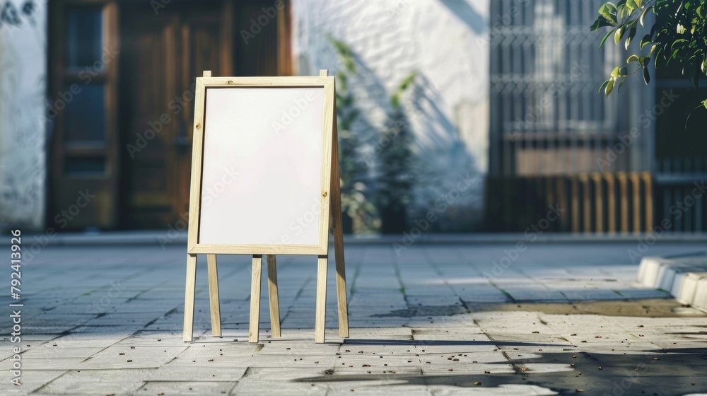 Blank mockup of a portable sign with interchangeable letter boards for ...