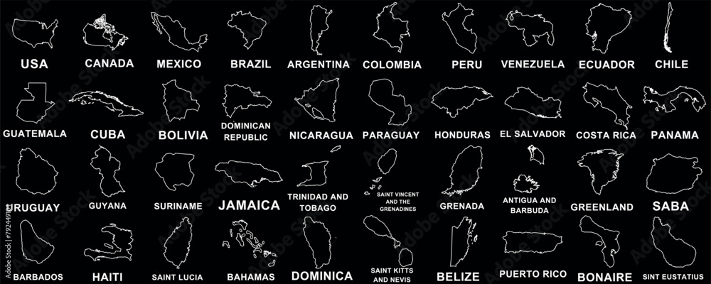 Black And White World Map Labeled Countries World Coloring Map For